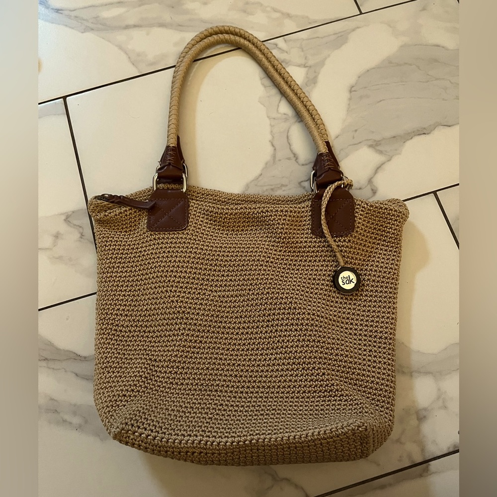 The Sak Cambrian Crochet Tan Tote - Gem